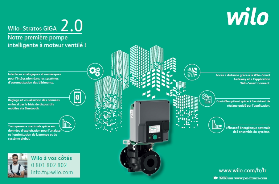 Pompe intelligente à moteur ventilé de Wilo