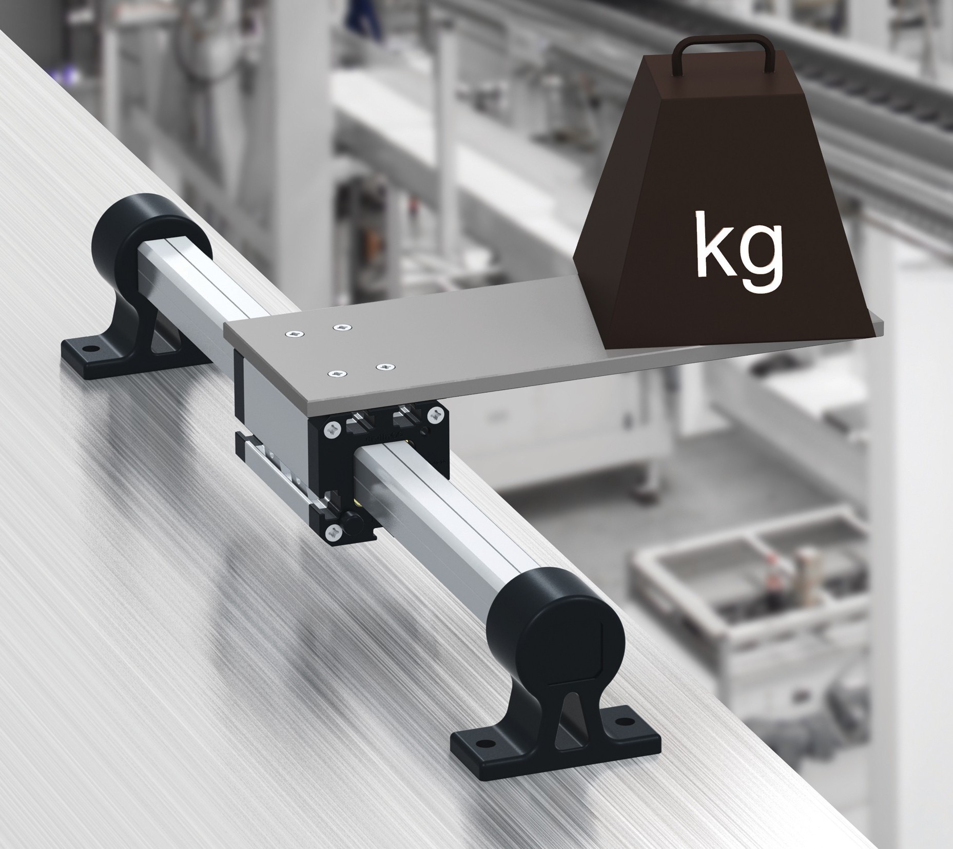 Guidage linéaire carré à jeu réglable