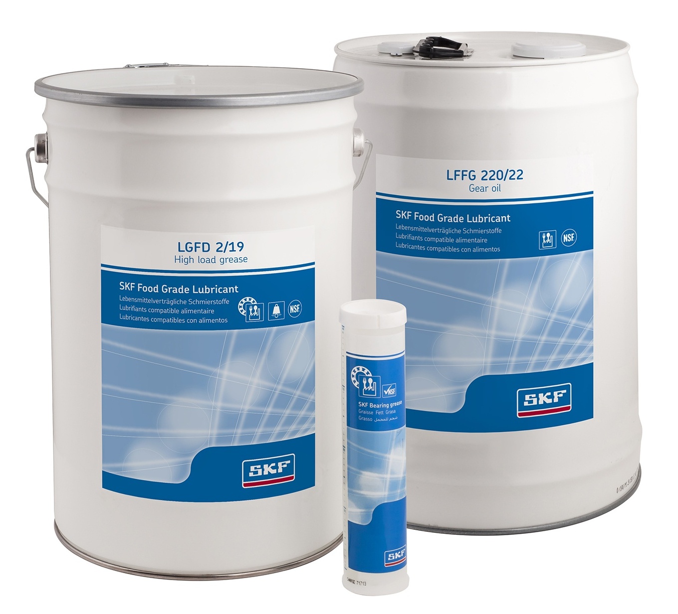 Lubrifiants agréés alimentaires séries LGF, LHF, LFF et LDTS 1 de SKF