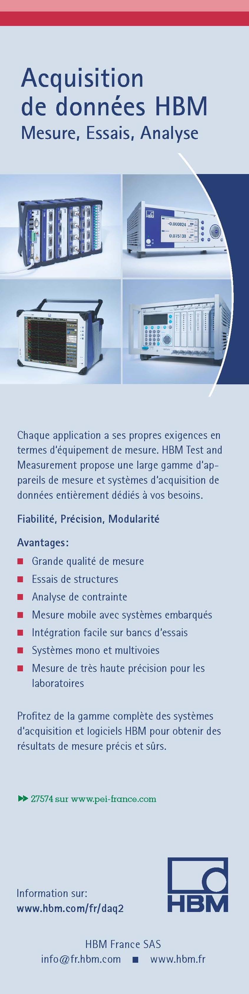 Acquisition de données HBM