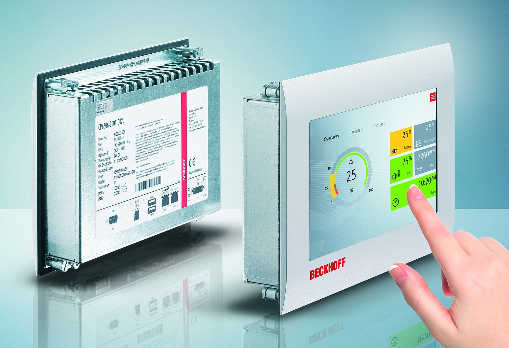 Panel PC 7 pouces encastrable Economy CP6606 de Beckhoff