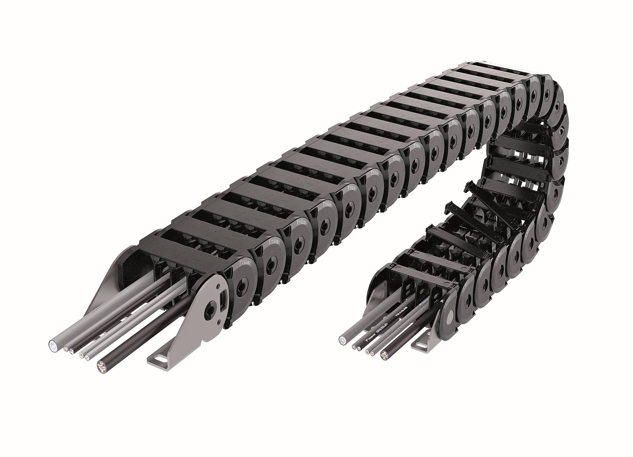 Chaînes porte-câbles pour chariots de manutention et de levage