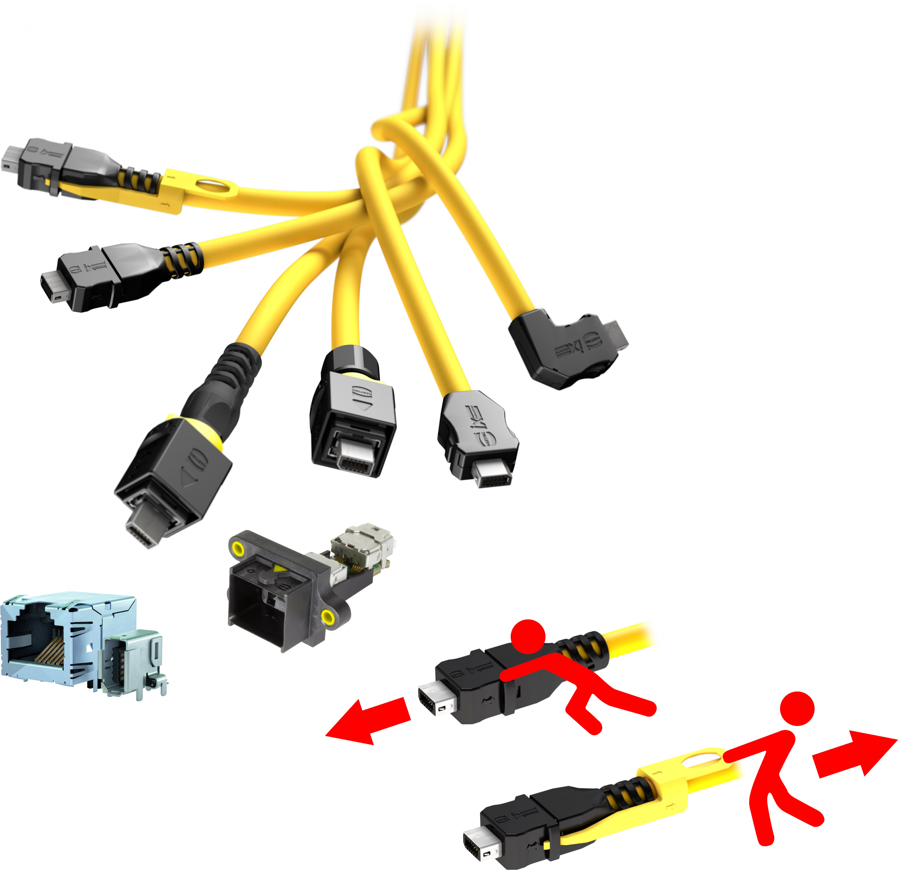 Interface de connexion en cordons surmoulés pour réseau Ethernet à 10 ...