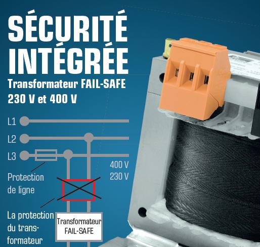 Transformateurs Fail-Safe 230V et 400V