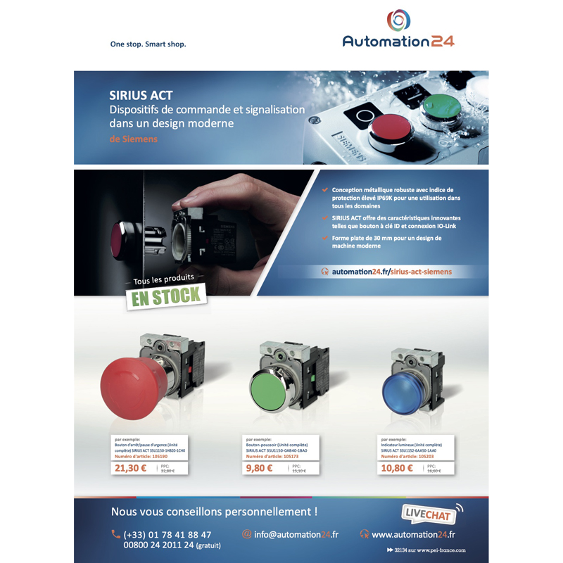 SIRIUS ACT: Dispositif de commande et signalisation