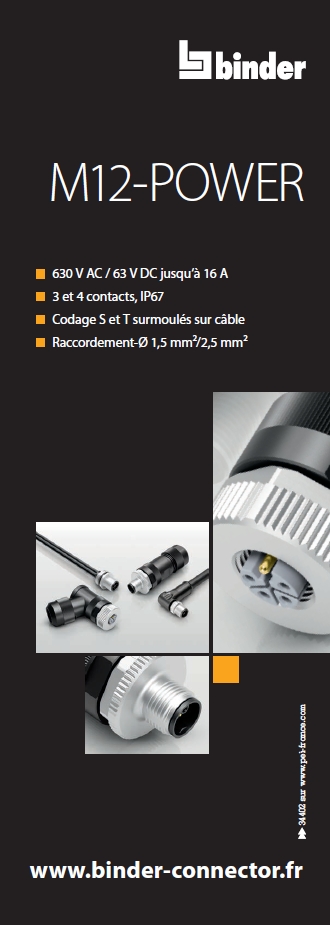Connecteur circulaire M12-Power de Binder