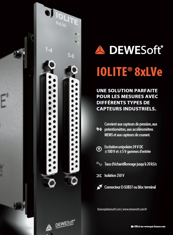 Solution de DEWESoft pour les mesures avec différents types de capteurs ...