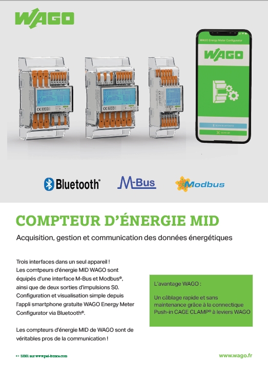 Compteur d'énergie MID de Wago